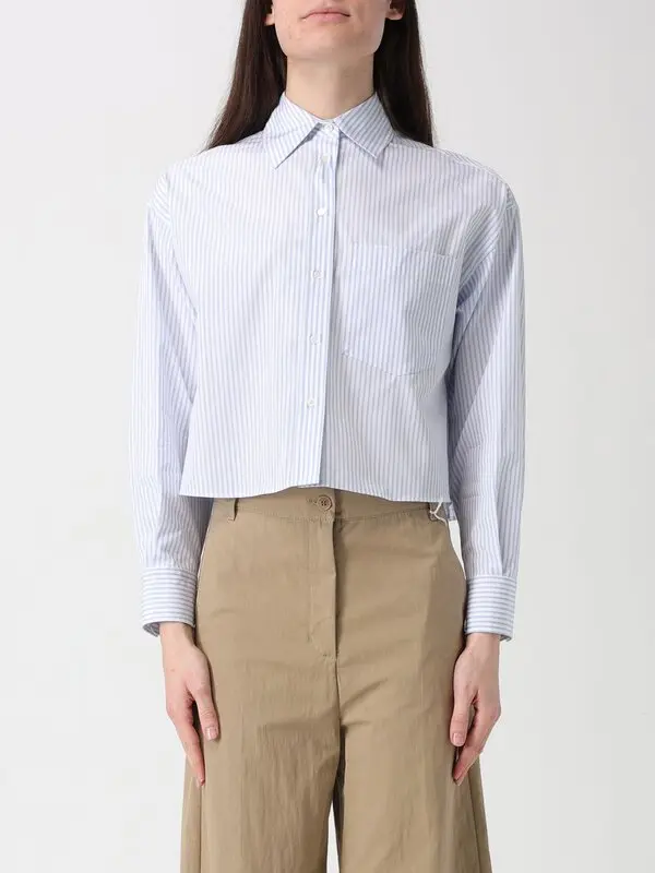 Max Mara Striped Cotton Shirt - Blue