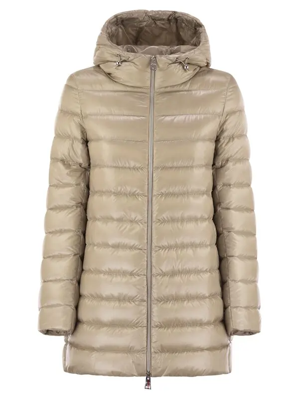 Herno A-shape Ultralight Nylon Down Coat - Cream