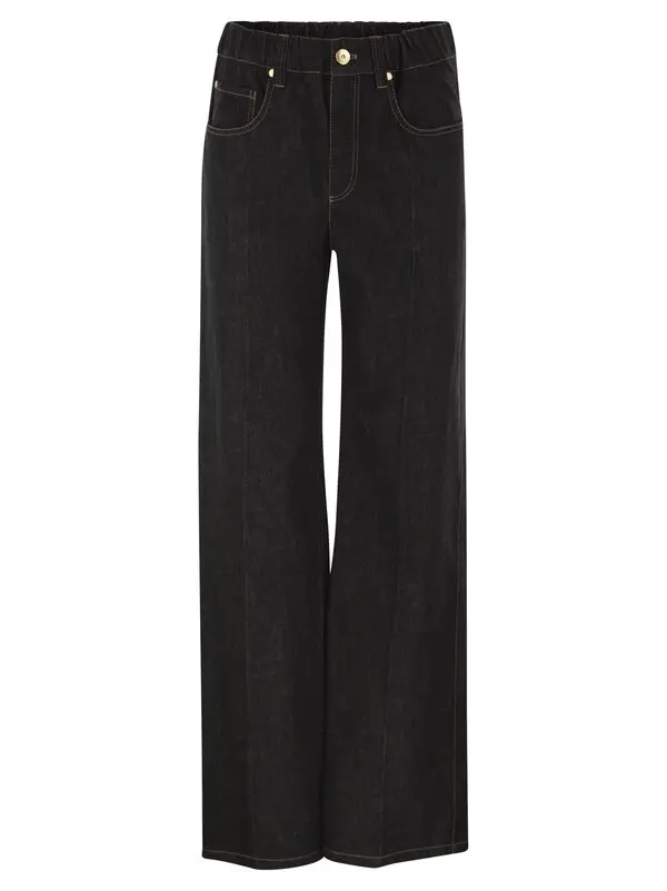 Brunello Cucinelli Wide-leg Cotton Denim Jeans - Multicolor