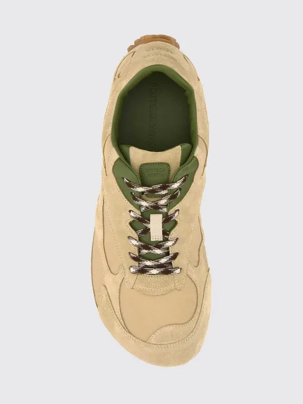 Bottega Veneta Suede And Nylon Lace-up Sneakers