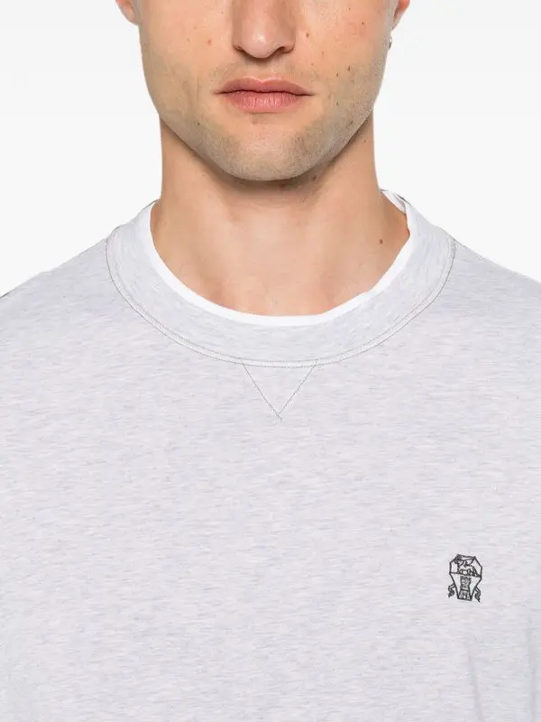 Brunello Cucinelli Logo Cotton T-shirt