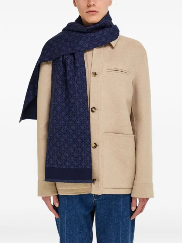 FERRAGAMO Gancini Wool Scarf - Multicolor