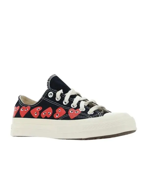 Play Comme Des Garcon Comme Des Garçons Play X Converse Chuck 70 Heart Printed Lace-up Sneakers