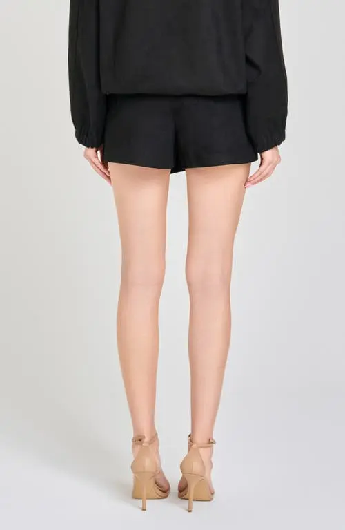 WAYF Parker Faux Wrap Skort - Black