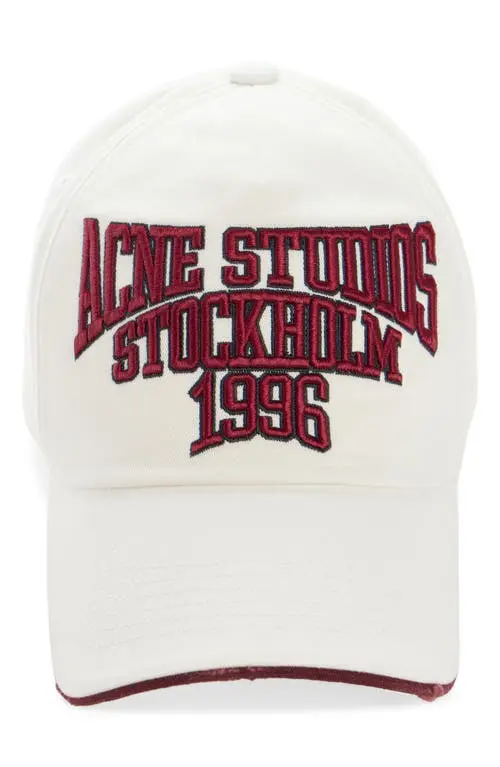 Acne Studios Carla College Embroidered Logo Adjustable Baseball Cap