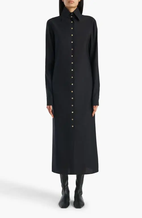 Khaite Ivanna Organza Midi Shirtdress
