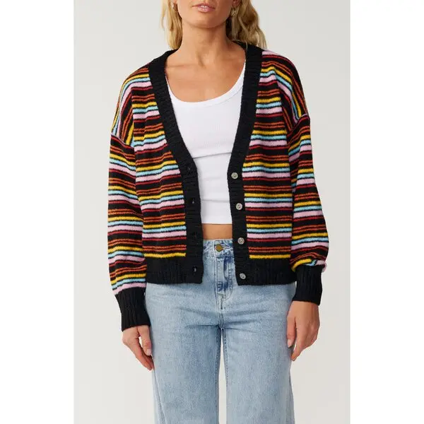 Rip Curl Surf Revival Jacquard Cardigan - Black/multi