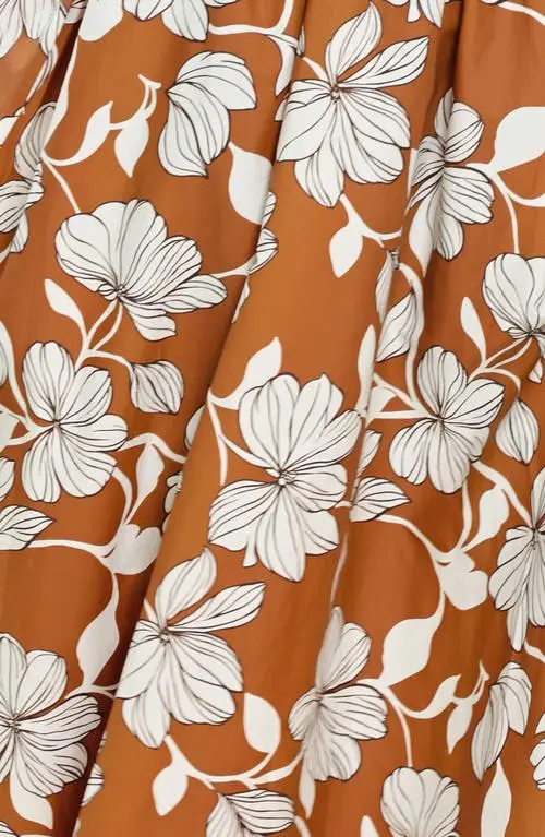 FLYING TOMATO Floral Print Halter Midi Dress