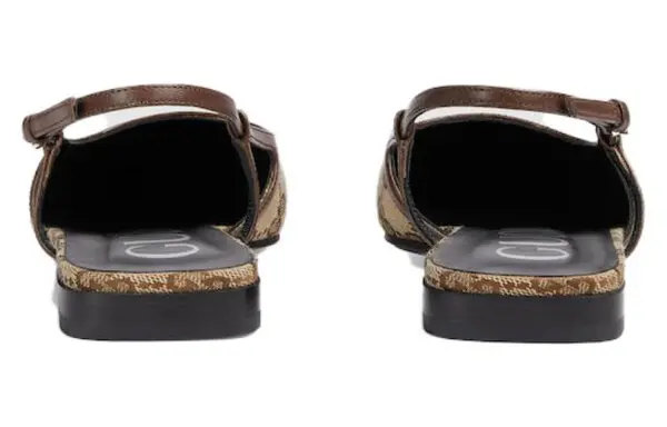 Gucci Gg Slingback Ballet Flat 'beige Ebony