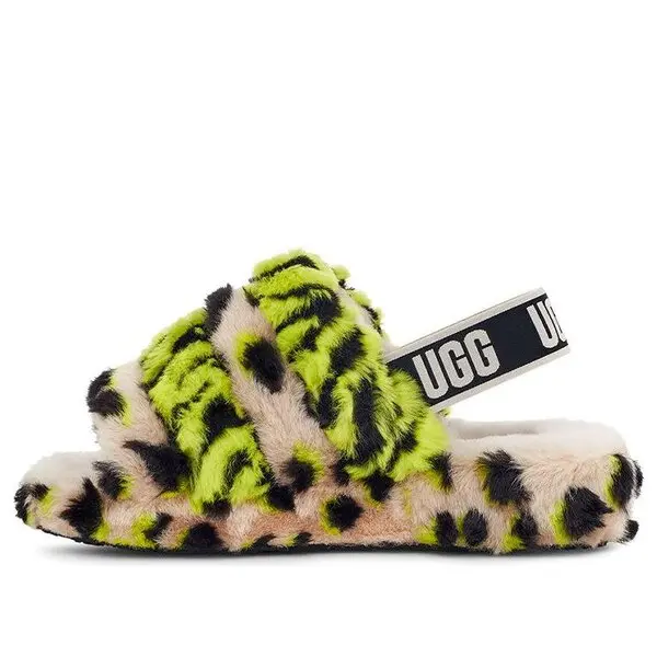 UGG Fluff Yeah Animalia Slides - Yellow/black