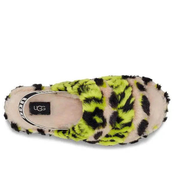 UGG Fluff Yeah Animalia Slides - Yellow/black