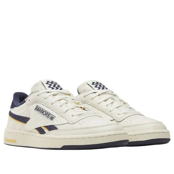 REEBOK X Manors Club C Revenge Vintage Sneakers - Navy/chalk/yellow