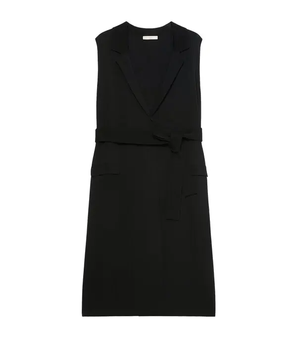 Marina Rinaldi Longline Sleeveless Belted Linen Waistcoat