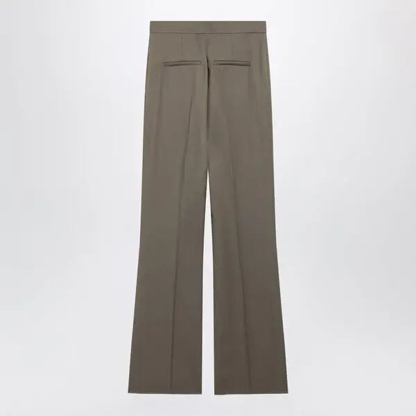 Max Mara Camel Wool Gabardine Trousers - Brown