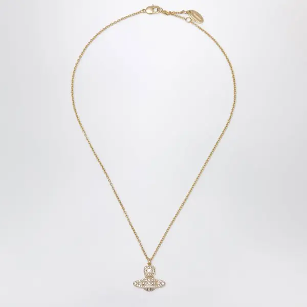 VIVIENNE WESTWOOD Gold-tone Metal Crystal Orb Pendant Necklace - Silver