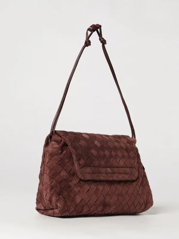 Bottega Veneta Woven Calfskin Shoulder Bag - Red