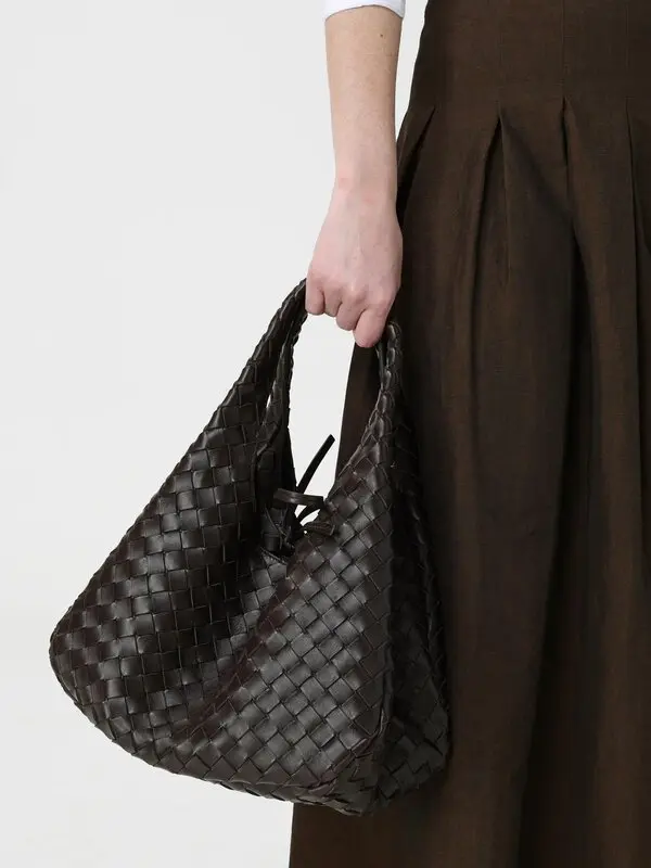 Bottega Veneta Woven Leather Shoulder Bag - Brown