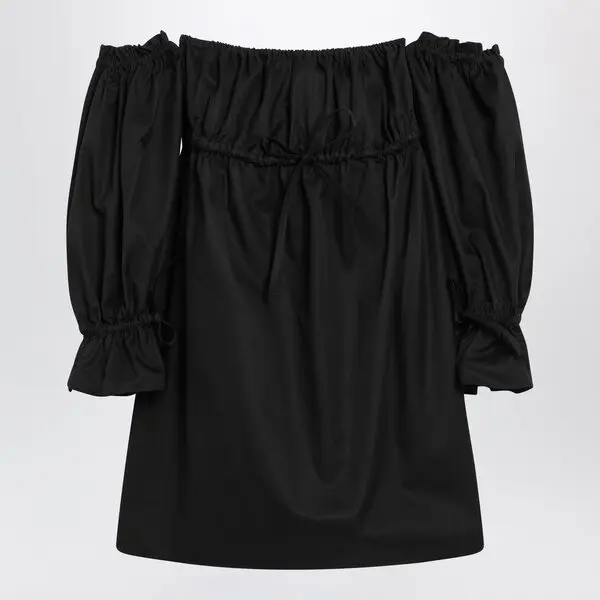 Saint Laurent Off-the-shoulder Mini Dress - Black