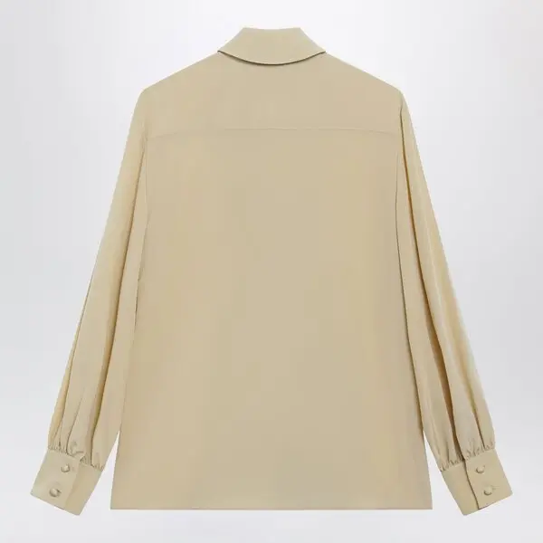 Valentino Garavani Silk Bow Shirt - Cream