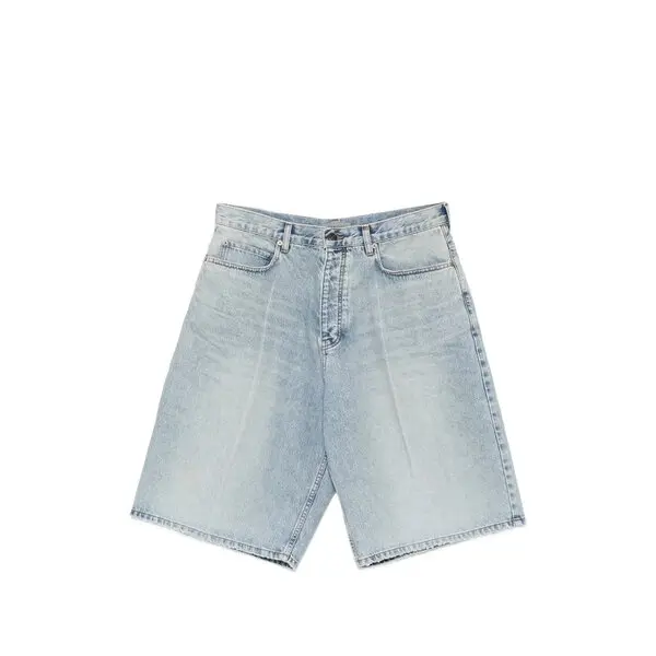 Balenciaga Light Denim Shorts - Blue