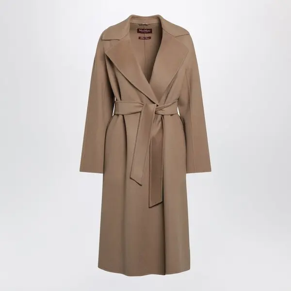 Max Mara Belted Wool Blend Coat - Brown