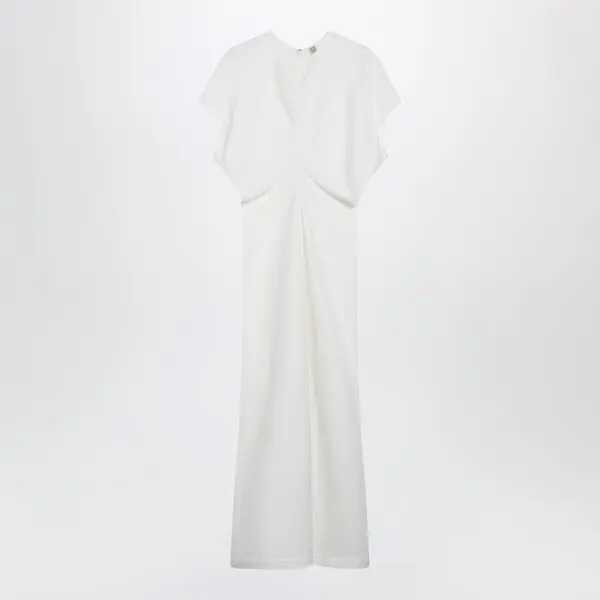 TOTEME Fluid Viscose Satin Midi Dress - White