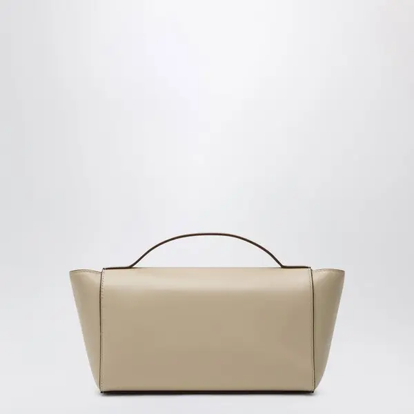 Savette Symmetry Trapeze Pouch In Calf Leather - White