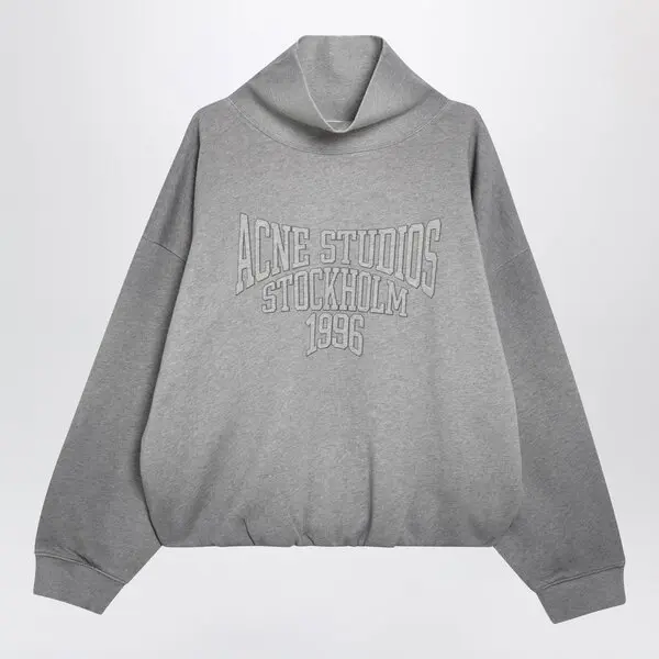 Acne Studios Logo Fleece Sweatshirt - Gray