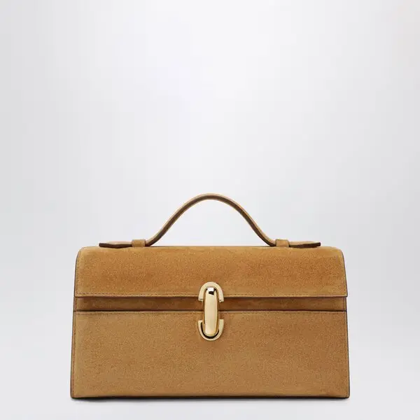 Savette Suede Symmetry Pouch - Cream