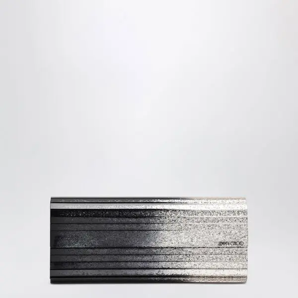 JIMMY CHOO Sweetie Degrade Glitter Fabric Clutch - Black