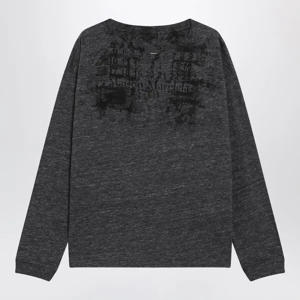 MAISON MARGIELA Long Sleeve Cotton T-shirt - Gray