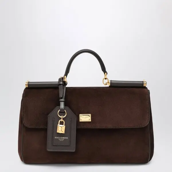 Dolce & Gabbana Suede Leather Handbag - Brown
