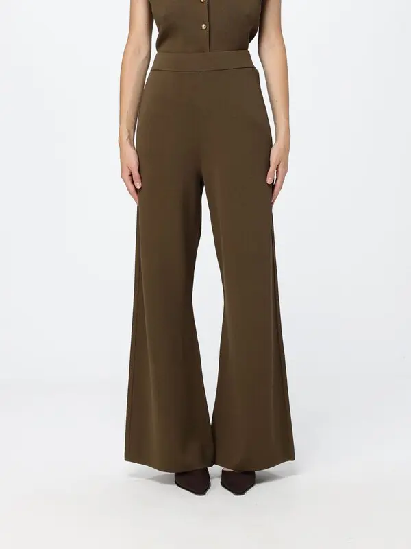 Max Mara Wide Leg Tailored Trousers - Green