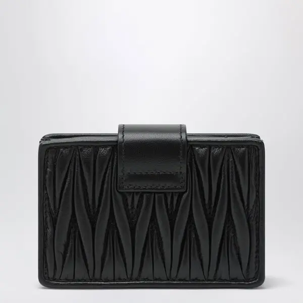 Miu Miu Card Holder In Matelasse Nappa Leather