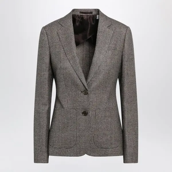 Burberry Prince Of Wales Wool-blend Single-breasted Jacket - Cream