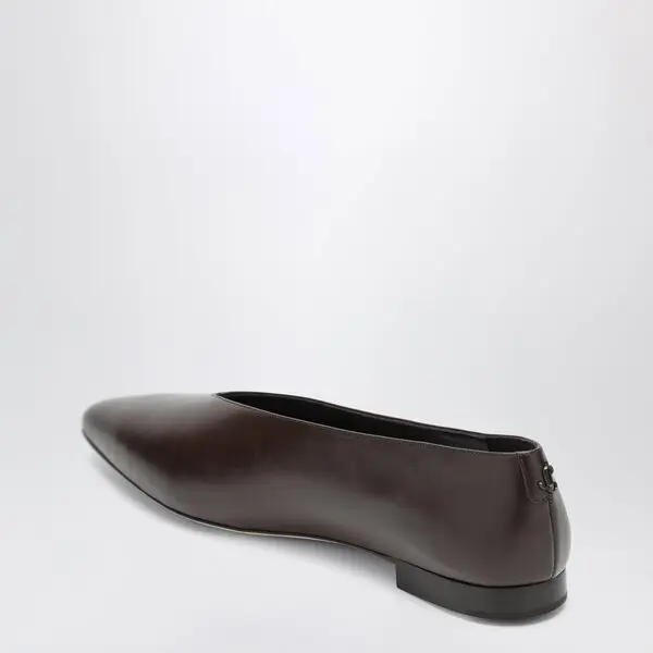 JIMMY CHOO Margot Ballet Flats In Chocolate Leather - Brown