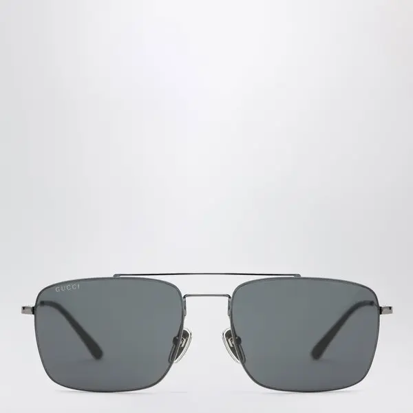 Gucci Ruthenium Metal Navigator Sunglasses - Gray
