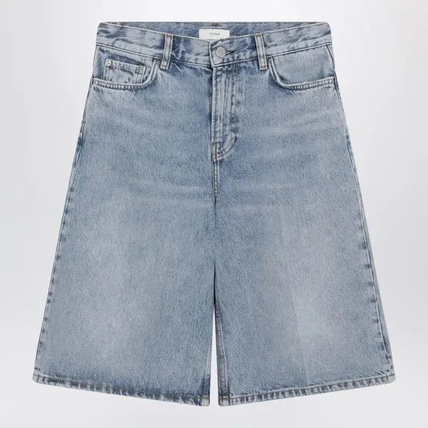 TOTEME True Vintage Denim Bermuda Shorts - Blue