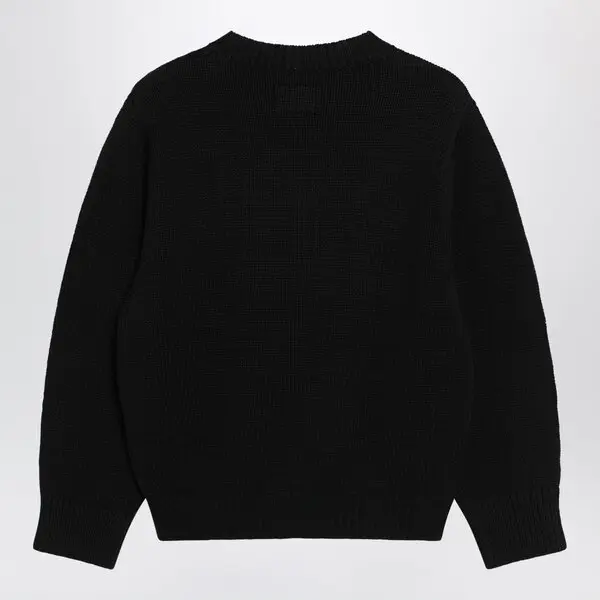 TOTEME Oversized Crewneck Sweater In Cotton - Black