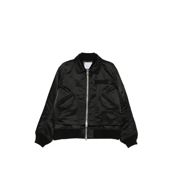 Sacai Satin Bomber Jacket - Black