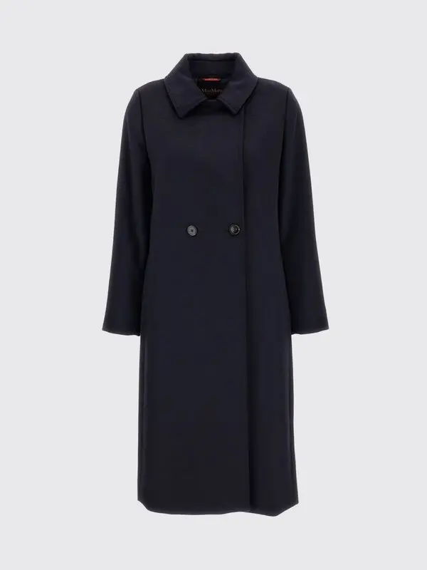 Max Mara Double Breasted Coat - Blue
