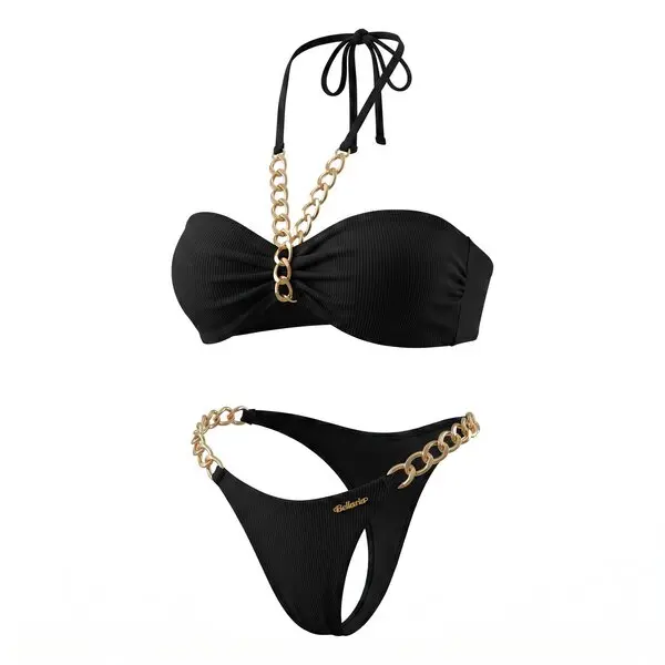 BELLARIA Midnight Gold Chain Bikini Set