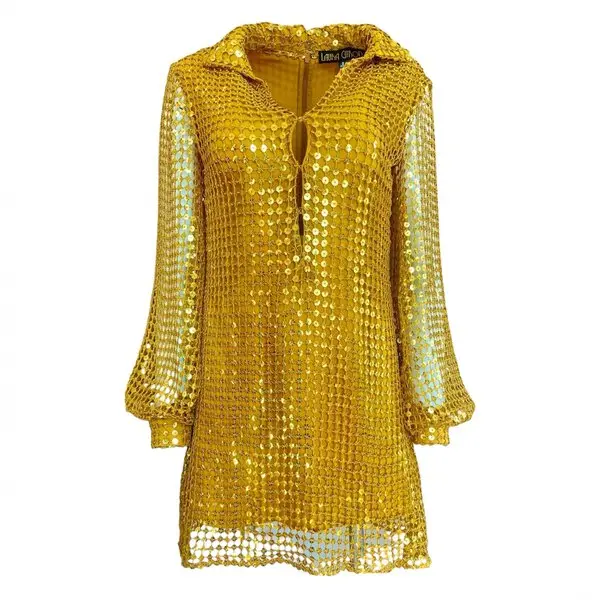 LAURA CITRON Golden Glow Sequin Dress - Gold