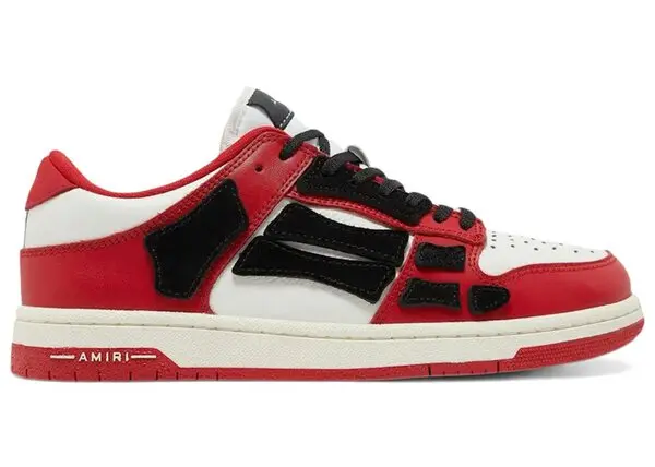 Amiri Skel Top Low White Black - Red