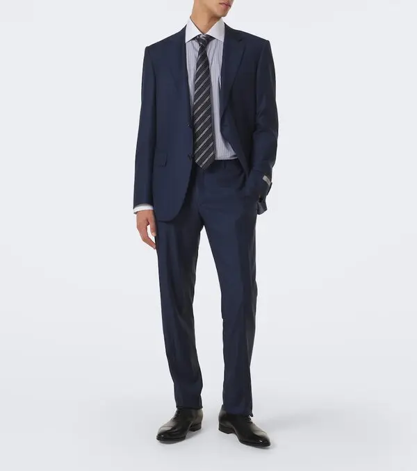 Brioni William Striped Cotton Poplin Shirt - White