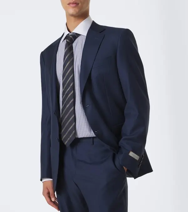 Brioni William Striped Cotton Poplin Shirt - White