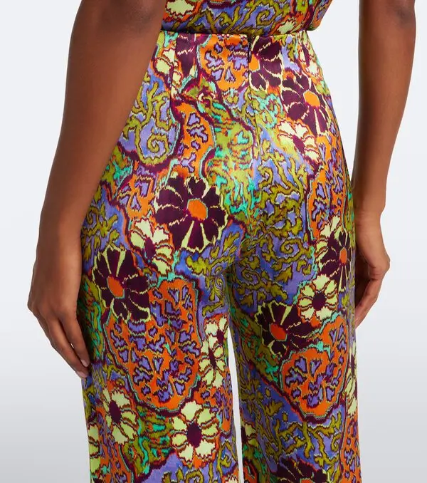 ALEMAIS Al�mais Joanna Fringed Printed Wide-leg Pants