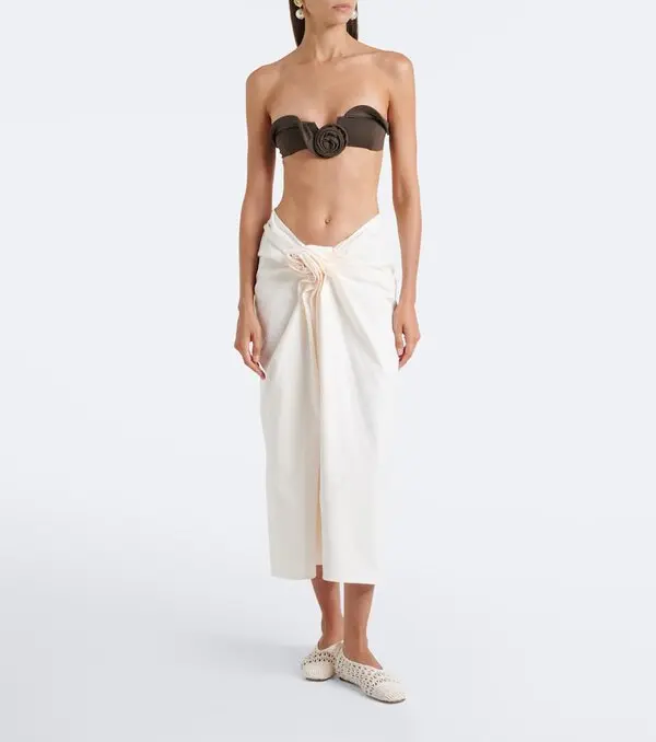 Magda Butrym Draped Cotton Maxi Skirt