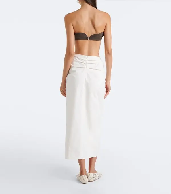 Magda Butrym Draped Cotton Maxi Skirt