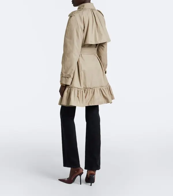 Burberry Cotton Gabardine Trench Coat - Beige